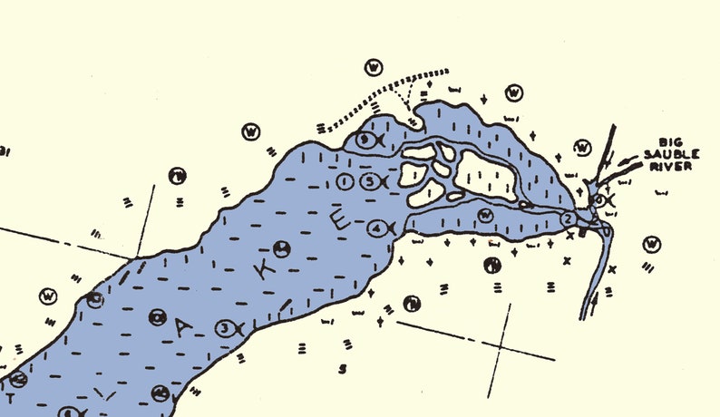 1942 Map of Hamlin Lake Mason County Michigan - Etsy