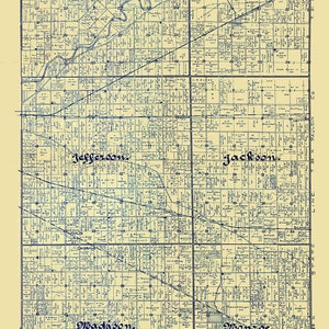 1901 Farm Line Map of Allen County Indiana - Etsy