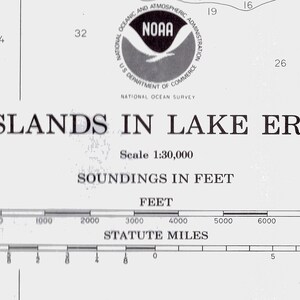 1980 Nautical Map of North Bass and Middle Bass Island Lake Erie - Etsy