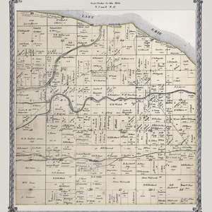 1874 Map of Carroll Township Ottawa County Ohio - Etsy