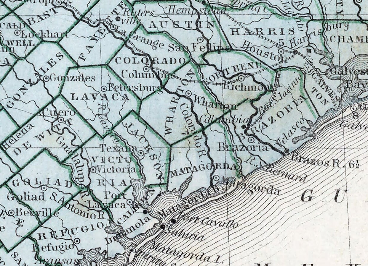 1865 Map of Texas - Etsy