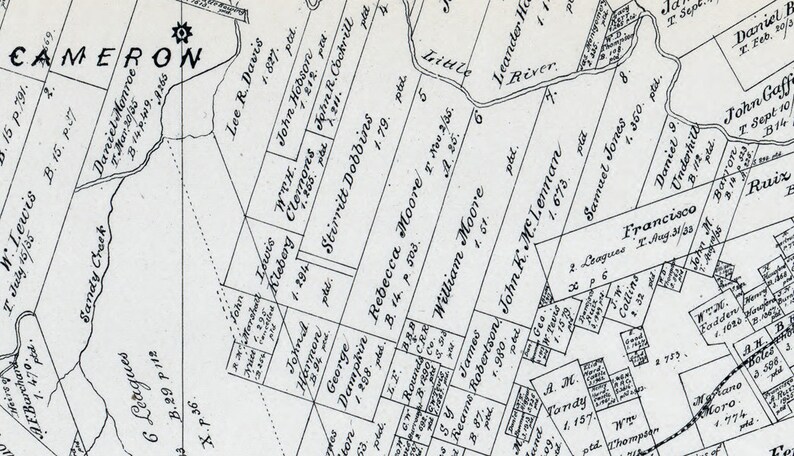 1879 Farm Line Map of Milam County Texas - Etsy