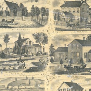 1867 Farm Line Map of Jackson County Iowa Bellevue - Etsy
