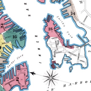 1892 Town Map of Gloucester Massachusetts - Etsy