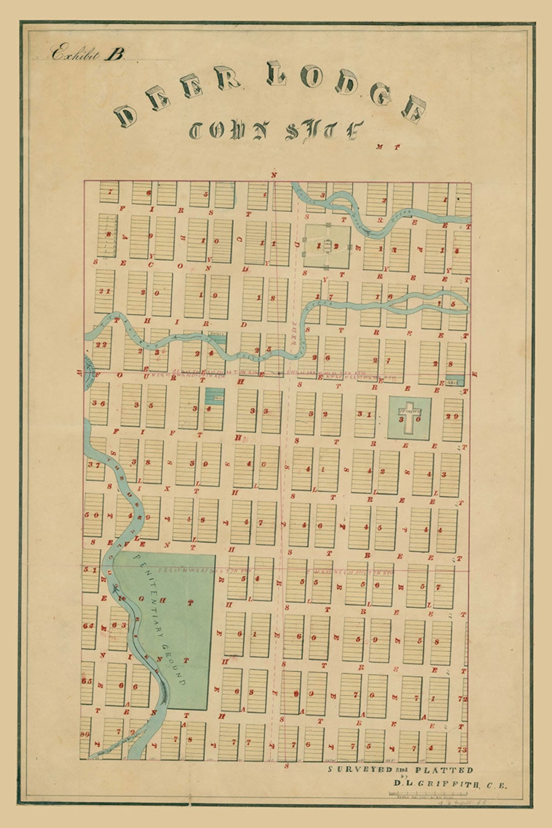 1860s Map of Deer Lodge Montana - Etsy