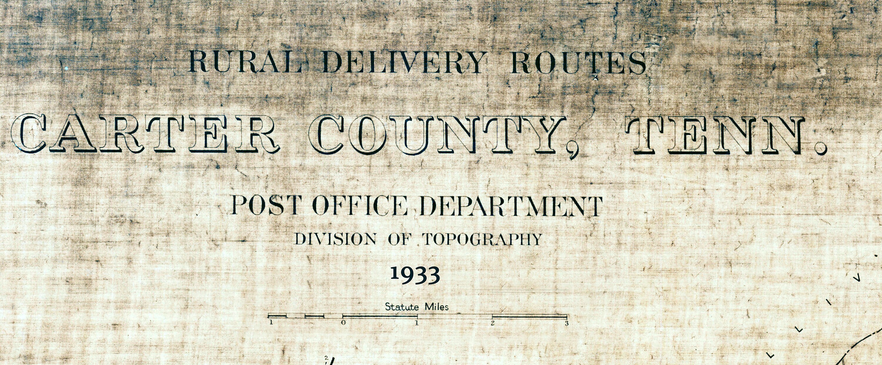 1933 Map of Carter County Tennessee - Etsy