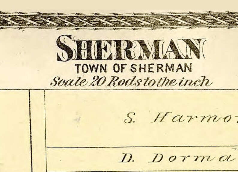 1881 Town Map of Sherman Chautauqua County New York - Etsy