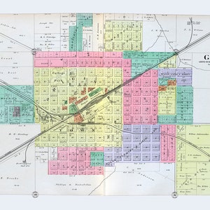 1893 Map of Galva Henry County Illinois - Etsy