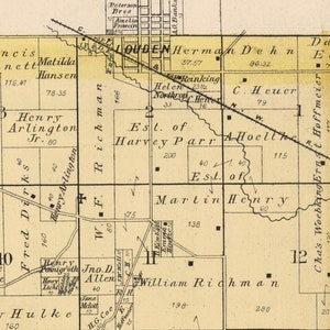 1885 Map of Springfield Township Cedar County Iowa - Etsy