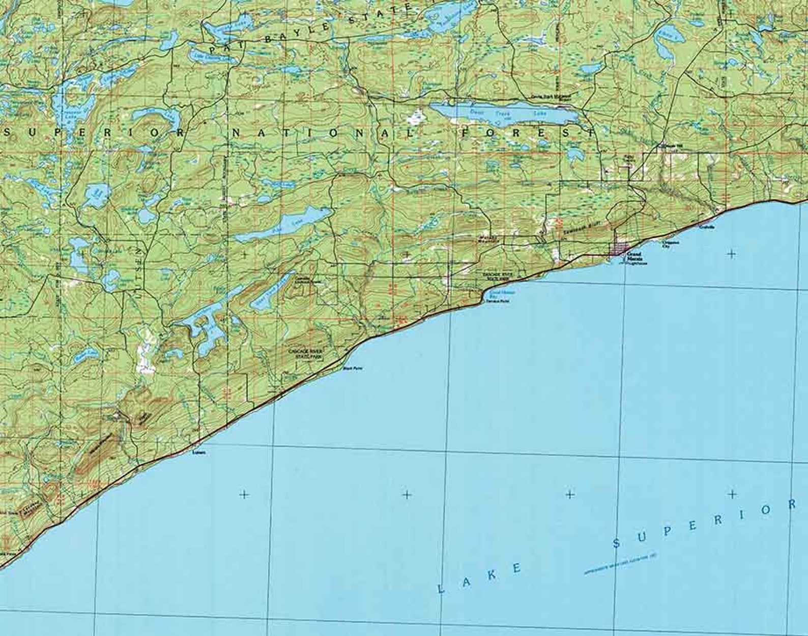 1977 Topo Map of Grand Marais Minnesota Lake Superior | Etsy