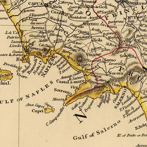 1832 Map of Southern Italy - Etsy