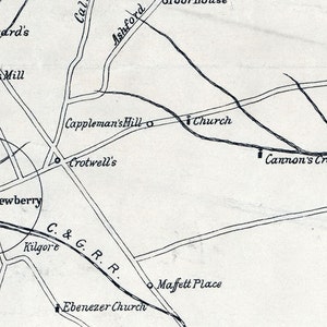 1887 Map of Newberry County South Carolina - Etsy