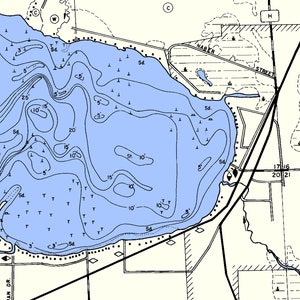 1974 Map of Shawano Lake Shawano County Wisconsin - Etsy