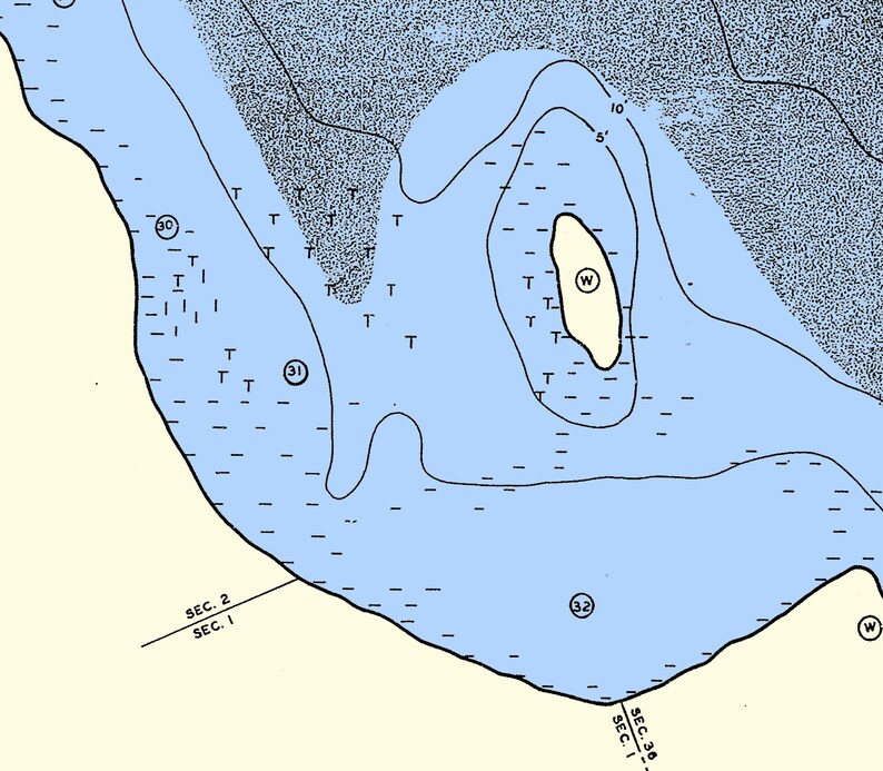 1937 Map of South Manistique Lake Mackinac County Michigan - Etsy
