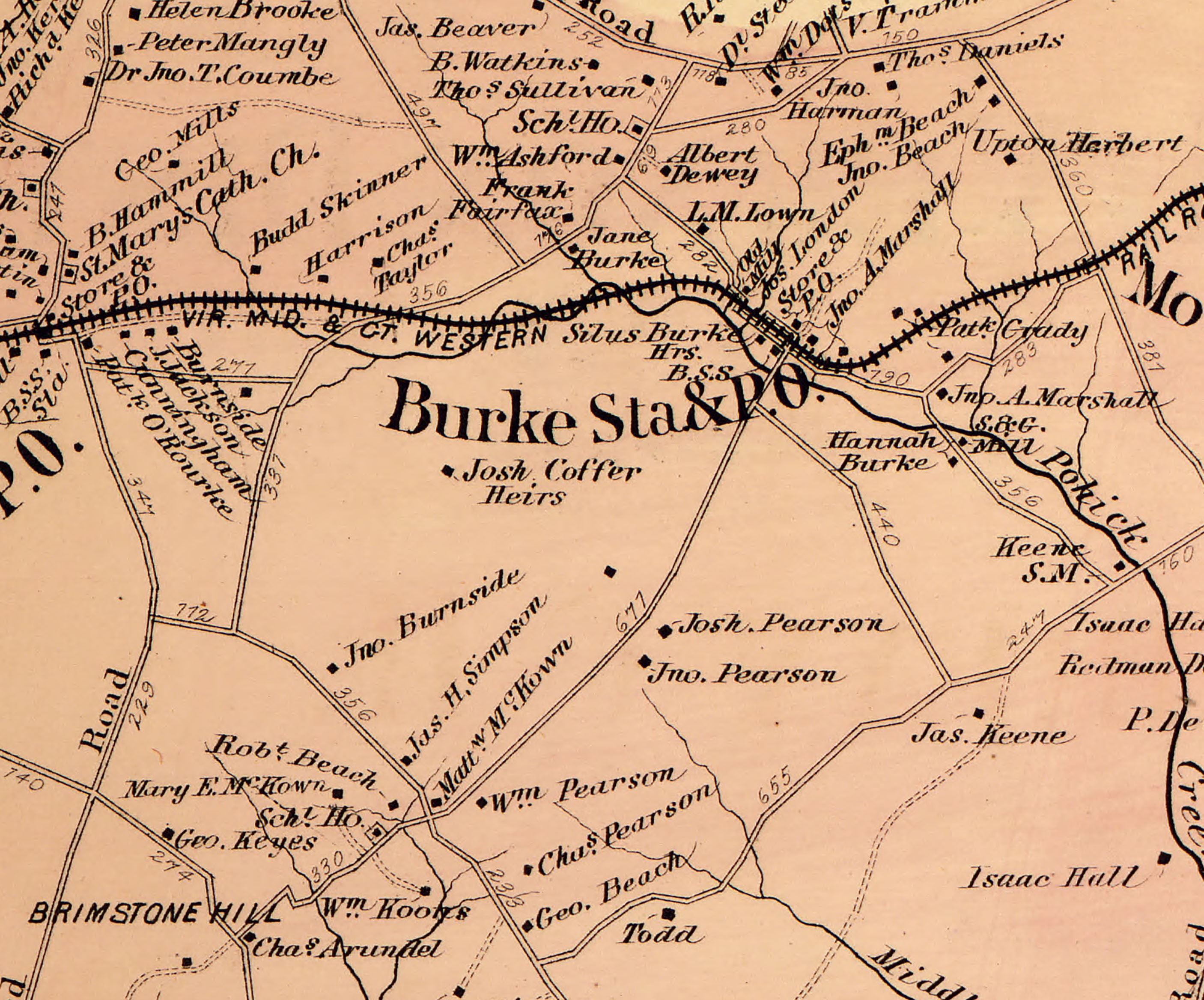 1879 Map of Lee District Fairfax County Virginia - Etsy