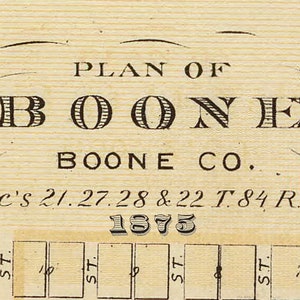 1875 Town Map of Boone Boone County Iowa - Etsy