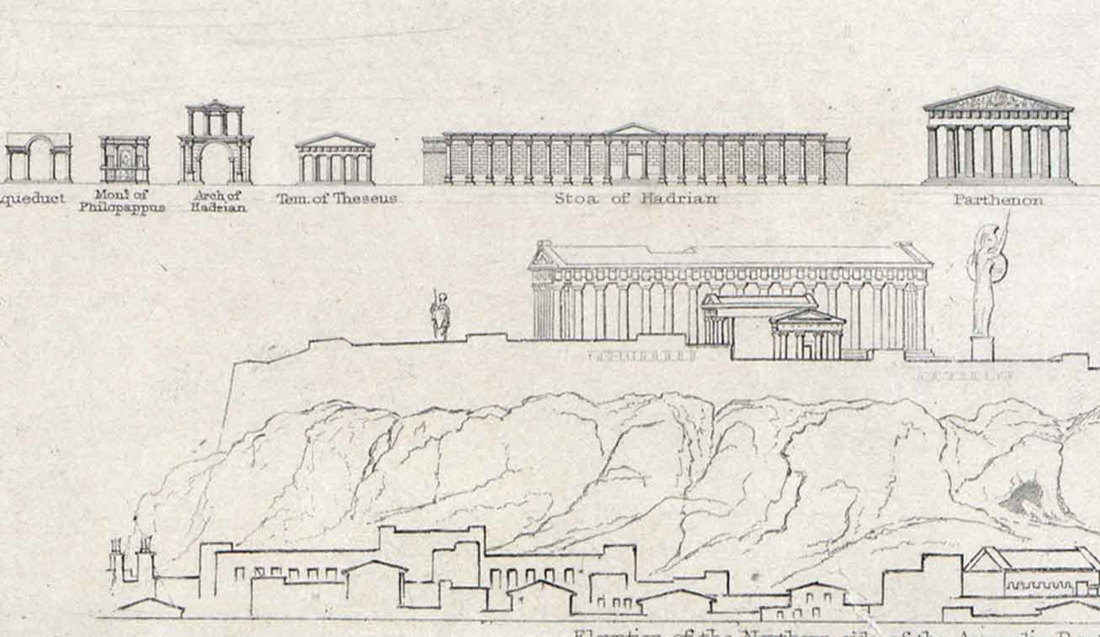 1832 Map of Athens Greece Acropolis - Etsy