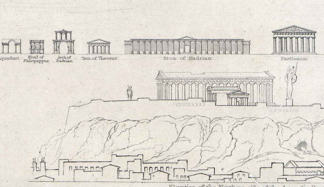 1832 Map of Athens Greece Acropolis - Etsy