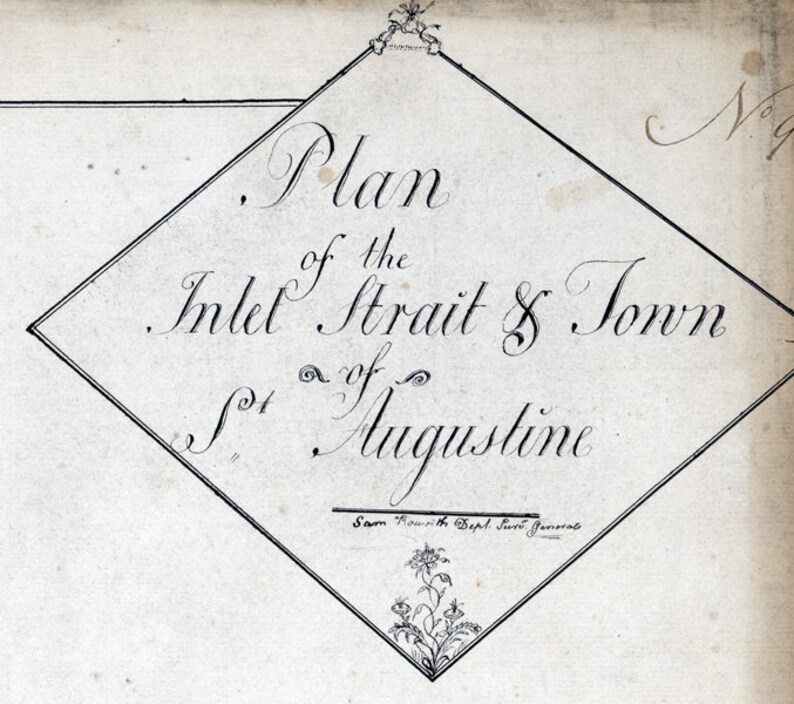 1760 Map of Saint Augustine Florida | Etsy