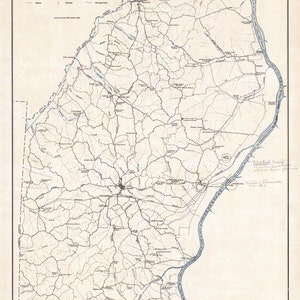 1922 Map of Benton County Tennessee - Etsy