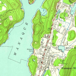 1962 Map of Wanaque Reservoir New Jersey - Etsy