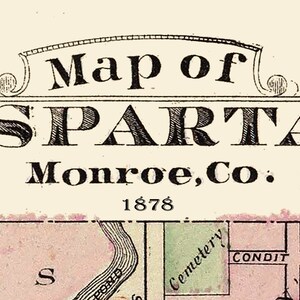 1878 Town Map of Sparta Monroe County Wisconsin - Etsy Australia
