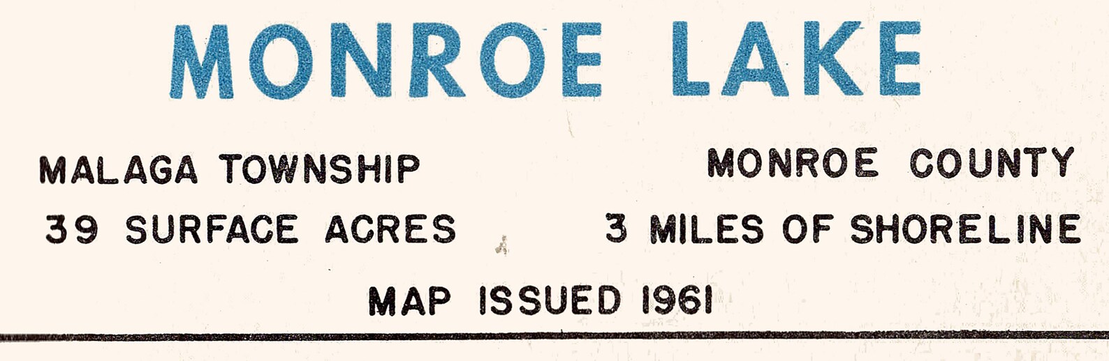 1961 Map of Monroe Lake Monroe County Ohio - Etsy Canada