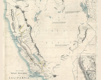 Gold Rush 1849 Map