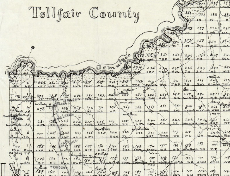 1891 Map of Coffee County Georgia Landowner Reprint - Etsy