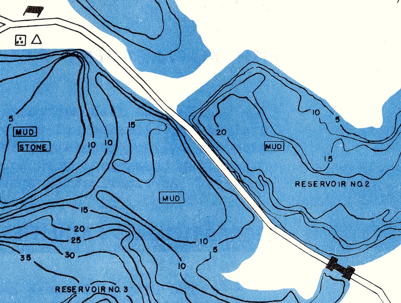 1959 Map of Norwalk Reservoir Huron County Ohio - Etsy