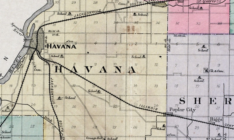 1891 Map of Mason County Illinois Havana | Etsy 1891 Map of Mason County Illinois Havana | Etsy