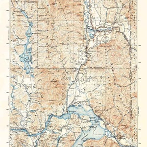1911 Topo Map of Priest Lake Idaho Quadrangle - Etsy