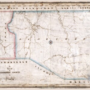 1817 Map of Jefferson County Pennsylvania - Etsy