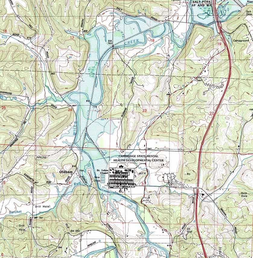 1994 Topo Map of Cambridge Ohio Quadrangle Salt Fork Lake - Etsy