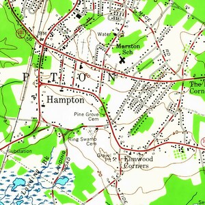 1966 Map of Hampton Beach New Hampshire - Etsy