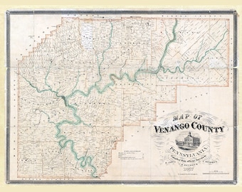Venango County Map - Etsy