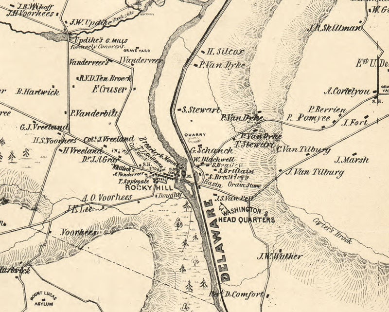 1850 Map of Somerset County New Jersey From Original Surveys - Etsy