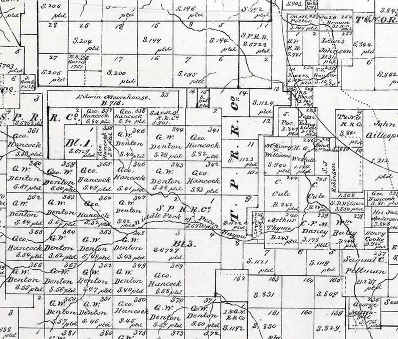 1880 Farm Line Map of Callahan County Texas - Etsy