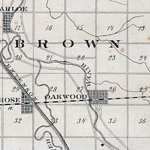1892 Map of Paulding County Ohio - Etsy