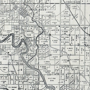 1895 Farm Line Map of Polk County Iowa - Etsy