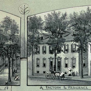 1887 Panoramic Map of Lititz Warwick Lancaster County Pennsylvania - Etsy