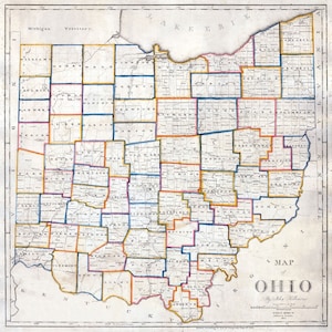 1822 Map of Ohio - Etsy