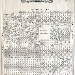 1888 Farm Line Map of Roberts County Texas - Etsy