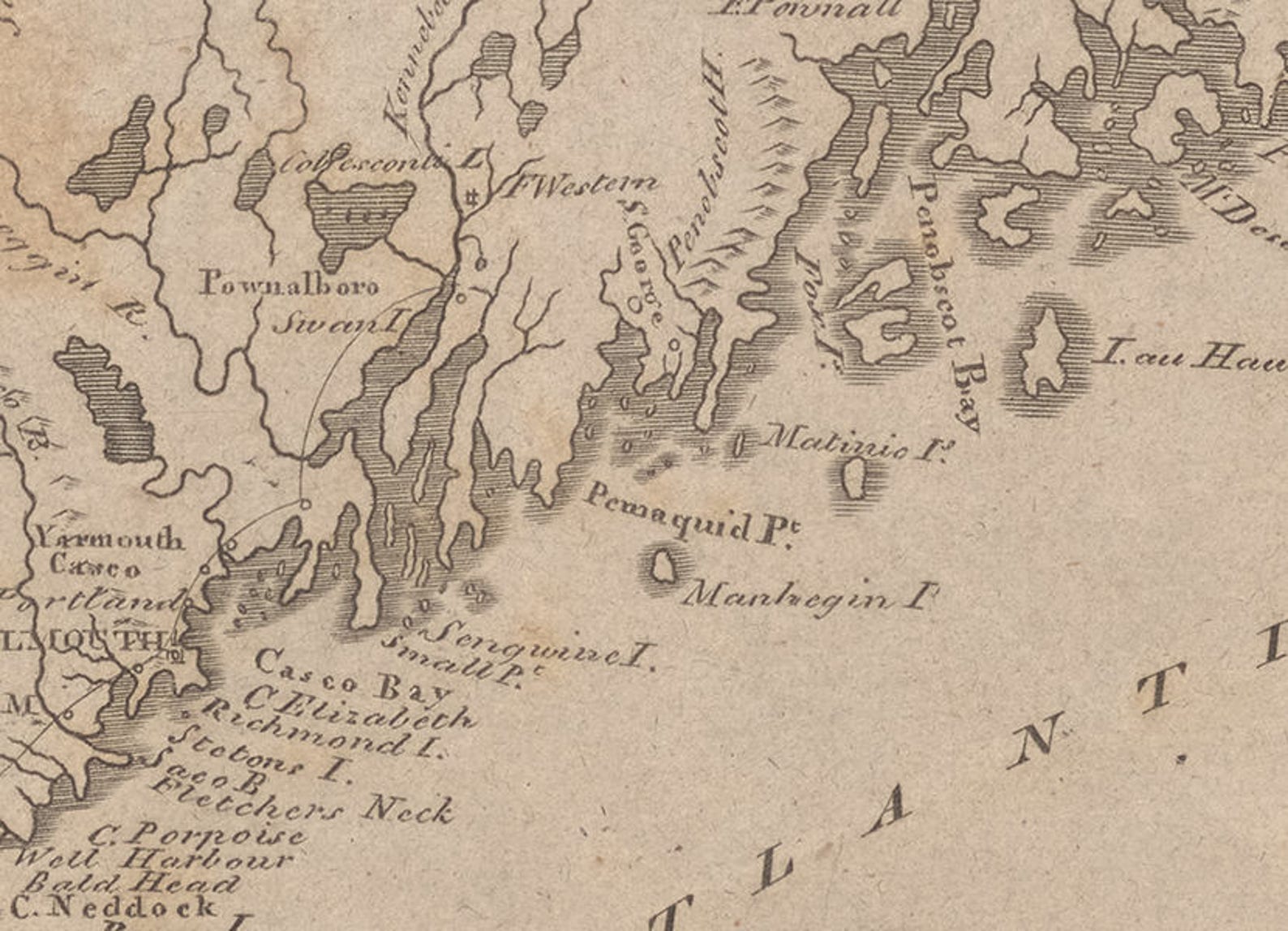 1811 Map of the Province of Maine | Etsy