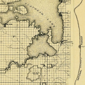 1911 Map of Flathead Indian Reservation Montana - Etsy