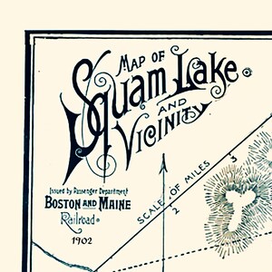 1902 Map of Squam Lake New Hampshire - Etsy