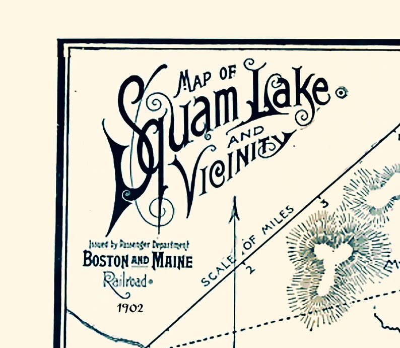 1902 Map of Squam Lake New Hampshire - Etsy