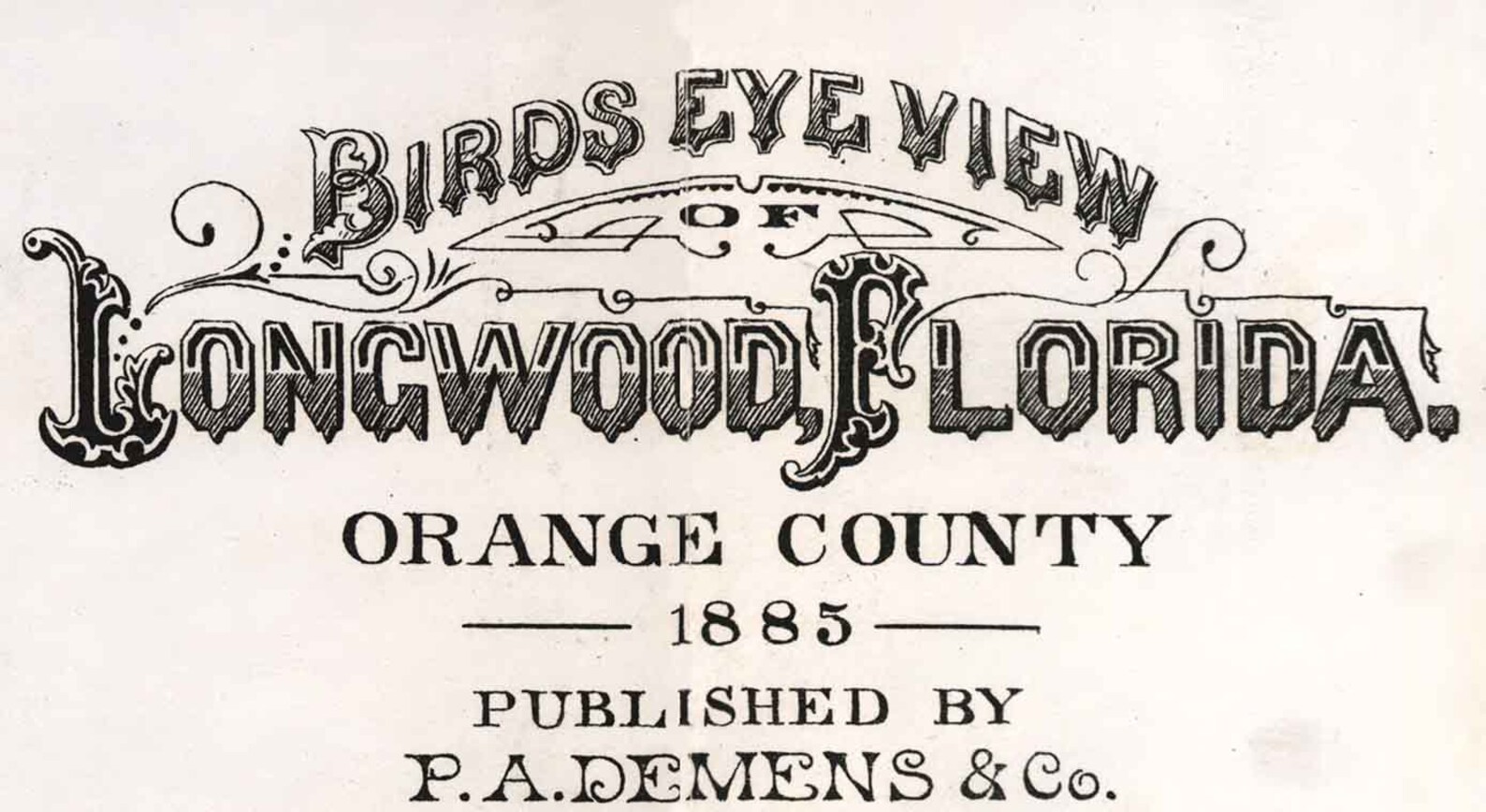 1885 Panoramic Map of Longwood Orange County Florida - Etsy