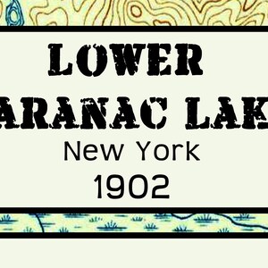1902 Map of Lower Saranac Lake New York - Etsy