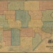 1869 Farm Line Map of Monroe County Ohio Woodsfield Clarington - Etsy